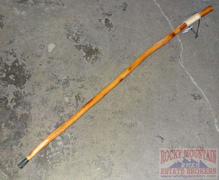 55" Walking Stick with Spiked Tip. - Rocky Mountain Estate Brokers Inc.