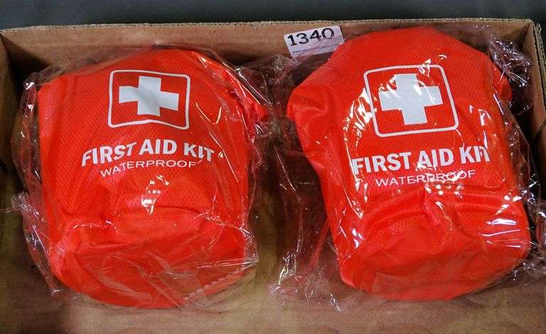 2 New 100 Piece First Aid Kits in Water Proof Dry Sacks. You can never ...