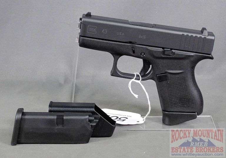 Brand new Glock Model 43 7-shot, 9mm sub-compact semi-automatic pistol ...