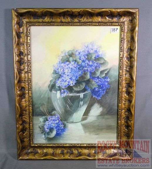 Original Watercolor Still Life Painting, Artist Signed Emerson in Fancy ...