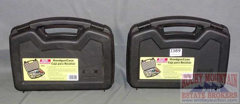2 New MTM Case-Gard #807 Hard Sided, Padded Lockable Pistol Cases. For ...