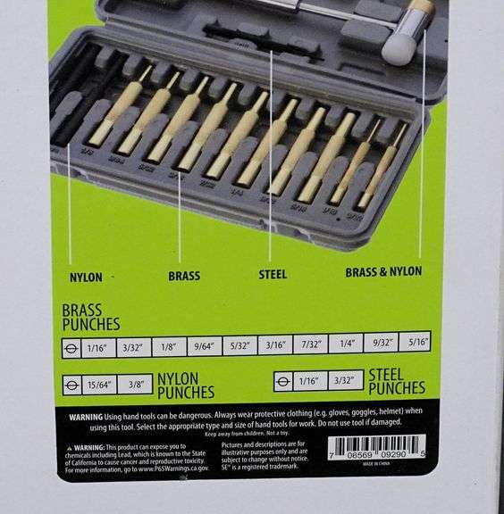New 16 Piece Gunsmithing Punch Set with Assorted Brass, Steel & Nylon ...