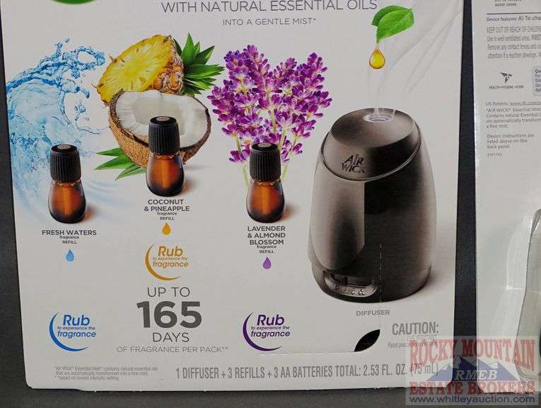2 New AirWick Essential Mist Diffusers with 3 Assorted Fragrances. 2 ...