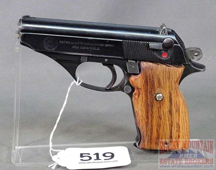 Astra Interarms Constable II 9mm Semi-Automatic Pistol with Wood Grips ...