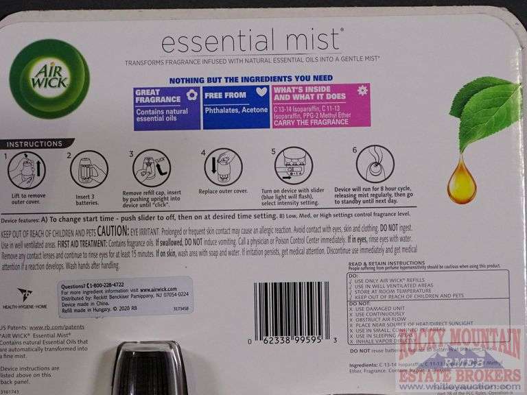 2 New AirWick Essential Mist Diffusers with 3 Assorted Fragrances. 2 ...