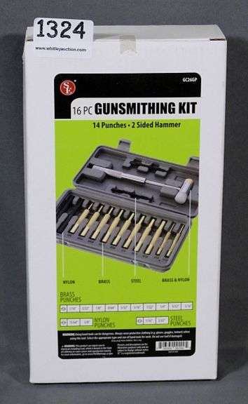 New 16 Piece Gunsmithing Punch Set with Assorted Brass, Steel & Nylon ...