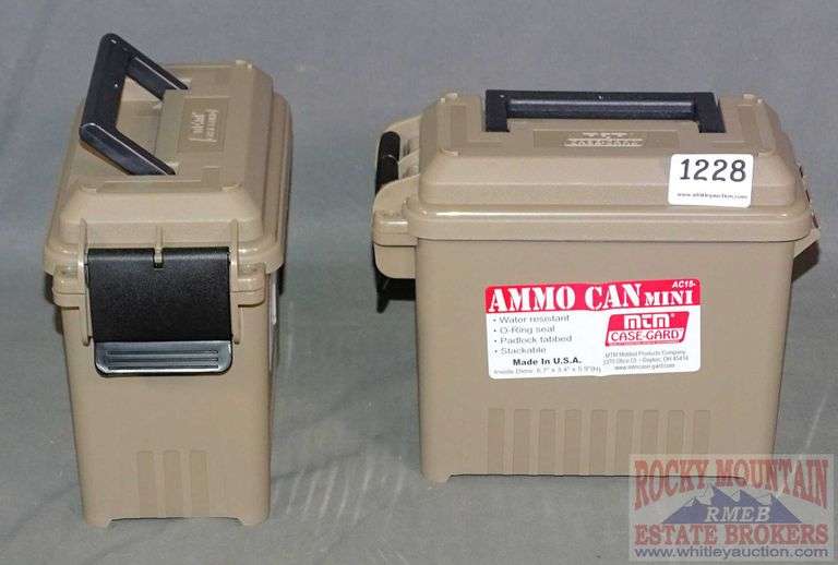 2 New MTM Case-Gard AC15 small ammo cans, FDE. 2 times the money. Total ...