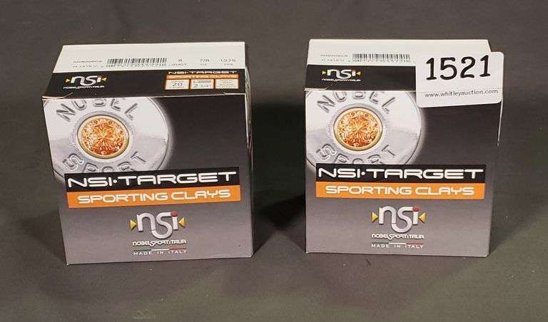 2 new boxes of 25 NSI Target Sporting Clays 20 gauge, 2-3/4", #8 ...