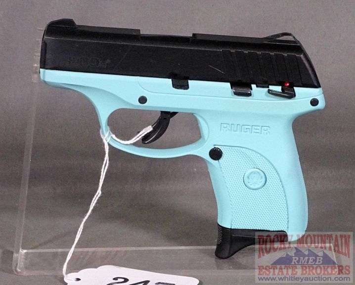 Brand new Ruger Turquoise EC9s compact 9mm semi-automatic pistol ...