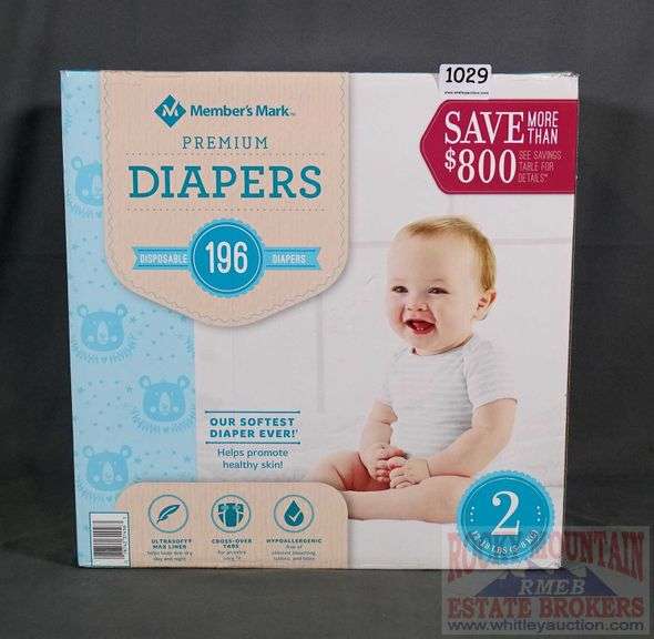 New box of MM 196 count size 2 diapers. For babies 12-18 pounds ...