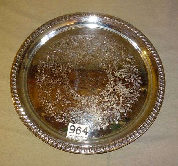12" Sheridan Silverplate Serving Tray. - Rocky Mountain Estate Brokers Inc.