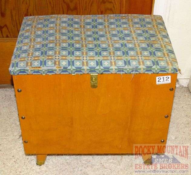 Sewing Bench W/ Storage & Upholstered Seat. - Rocky Mountain Estate ...