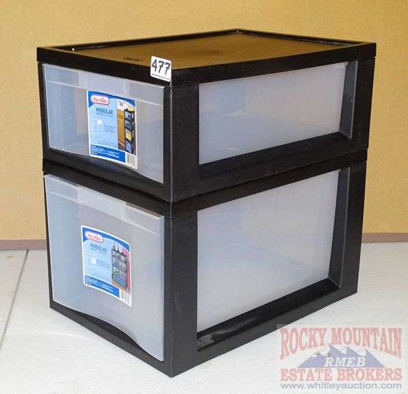 Sterilite 2 Section Modular Storage Drawers. - Rocky Mountain Estate ...
