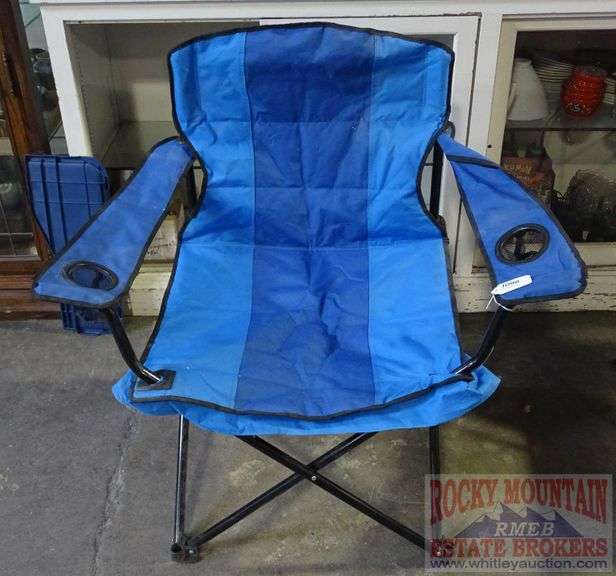 Extra Large Folding Camp Chair W/ Cup Holders. - Rocky Mountain Estate ...