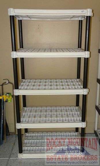 Heavy Duty Plastic Shelf. 73x36x23. - Rocky Mountain Estate Brokers Inc.