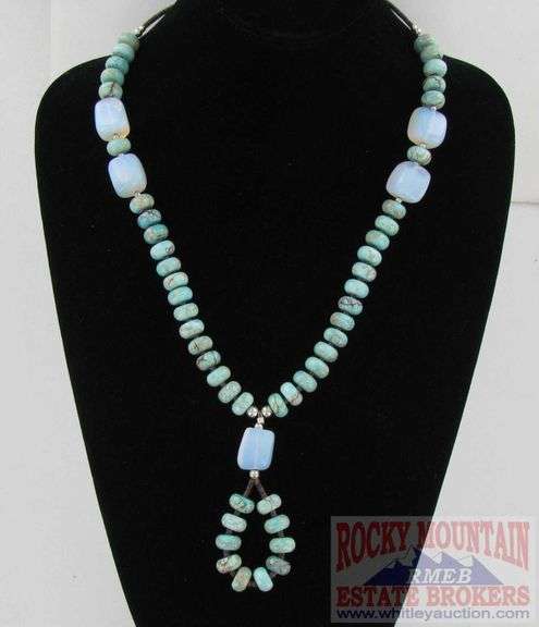 Native American & Moonstone Hand Strung Necklace. - Rocky Mountain ...