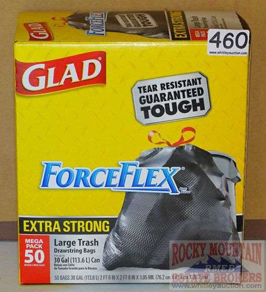 New 50 Count Glad Force-Flex 30 Gal. Trash Bags. - Rocky Mountain ...