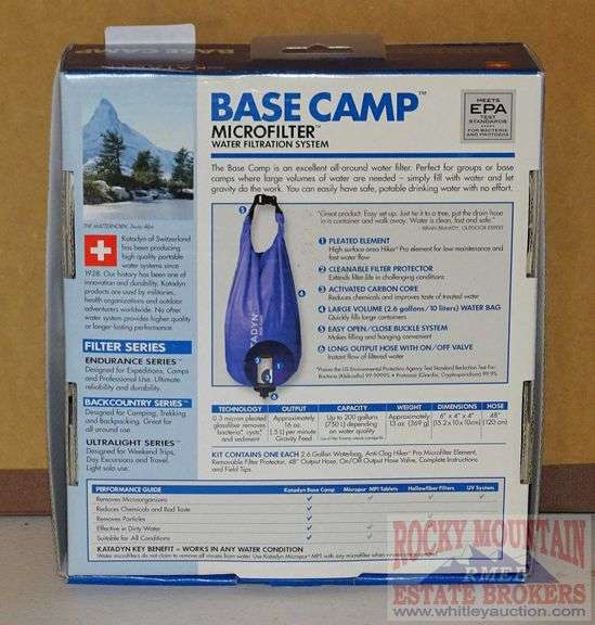 New Katadyn Base Camp Microfilter Water Filtration System. - Rocky ...