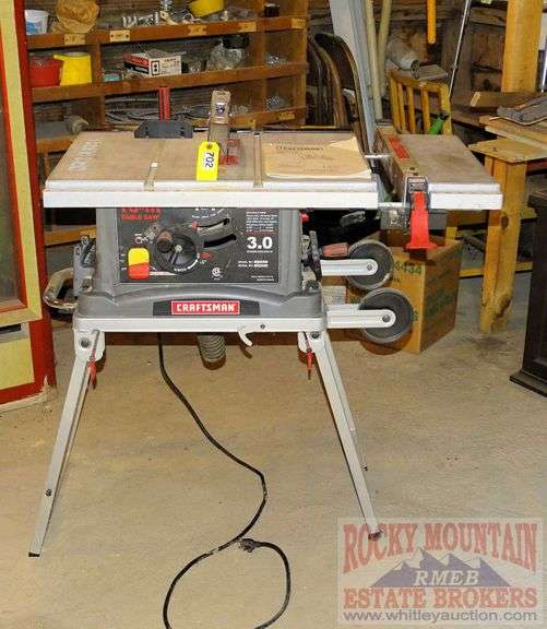 Craftsman 10" 3.0 Horsepower Jobsite Table Saw W/ Folding, Rolling ...
