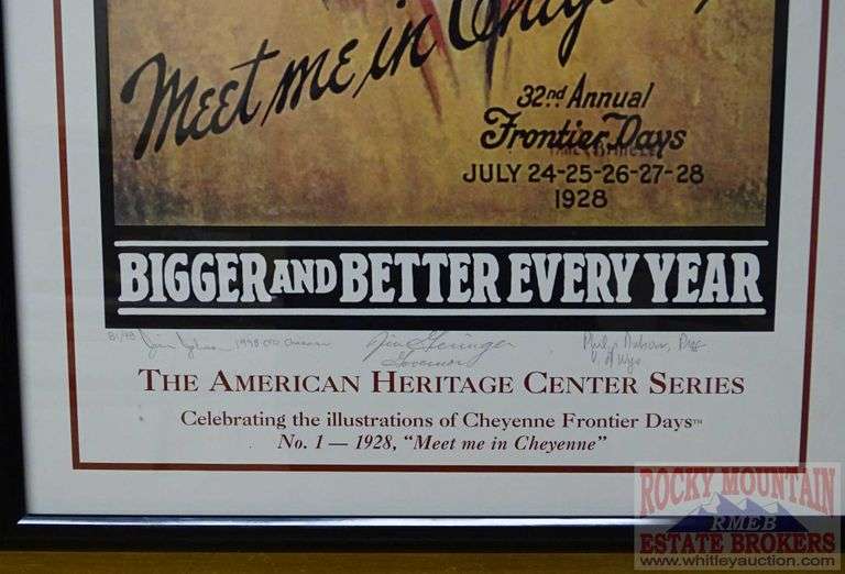 Fantastic Framed "Meet Me in Cheyenne" Limited Edition 32nd Annual ...