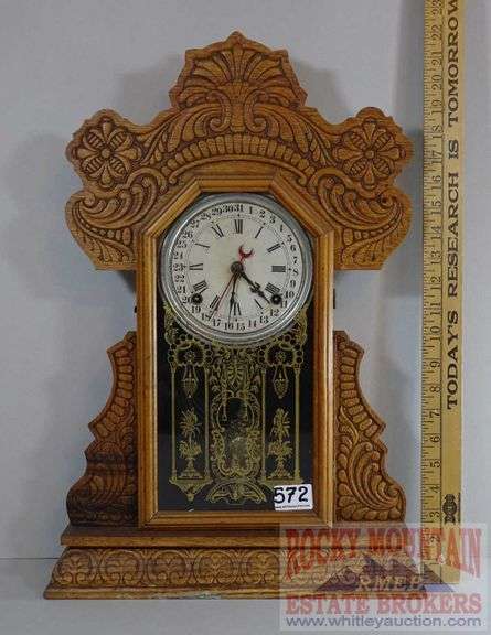 Vintage Ingraham Chiming Kitchen Clock with Beautifully Carved Case ...