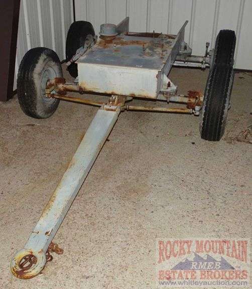 Vintage Military 2 Axle Trailer with Front Steering Axle. 60" Wide ...