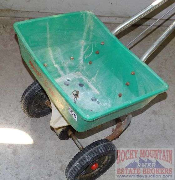 Red Devil Broadcast Spreader. - Rocky Mountain Estate Brokers Inc.