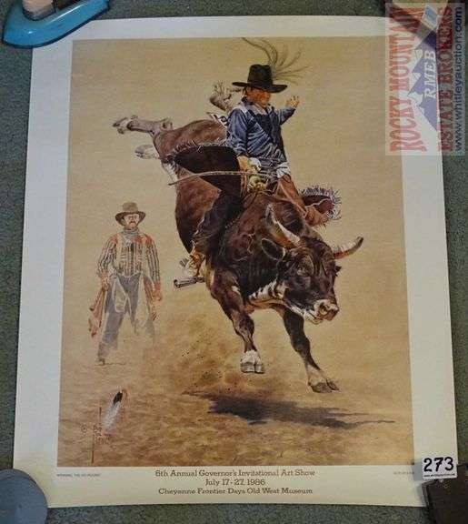 1986 Cheyenne Frontier Day's Governor's Invitational Art Show Poster ...