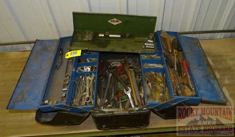 Vintage Military Fold Out Tool Box with Assorted Hand Tools. - Rocky ...