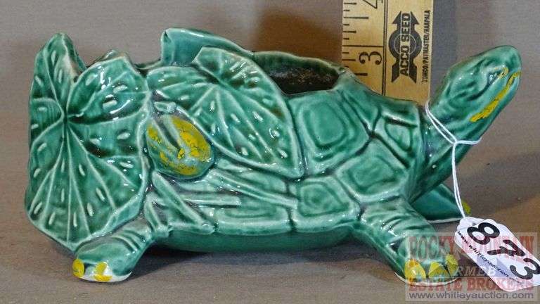 Vintage McCoy Pottery Turtle Planter. - Rocky Mountain Estate Brokers Inc.