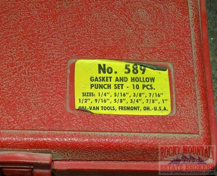 Cal-Van No. 589 Gasket & Hollow Punch Kit In Case. - Rocky Mountain ...