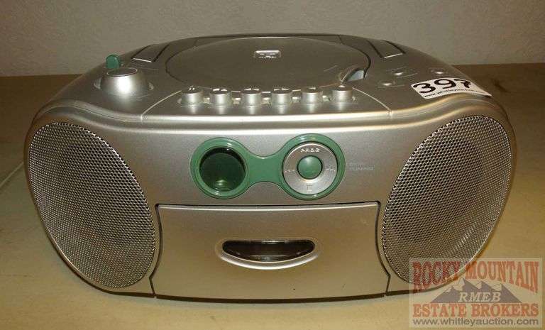 Trutech AM/FM/CD/Cassette Portable Boom Box. This is a nice small size ...