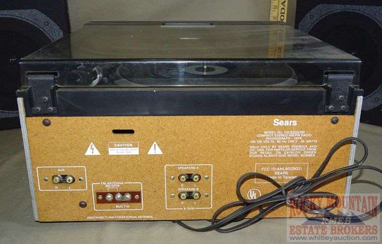 Sears Model 132.91874350 Compact Stereo W/ AM/FM Radio, Cassette ...