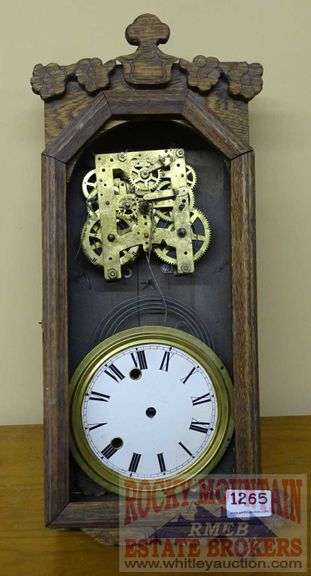 Vintage Wall Clock Case with Assorted Clock Parts. You could do all ...