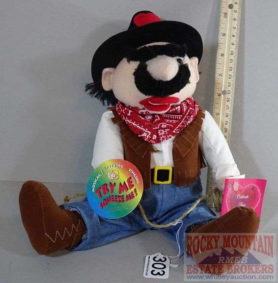 PBC International Stuffed Musical Cowboy Doll. Plays "Achy Breaky Heart ...