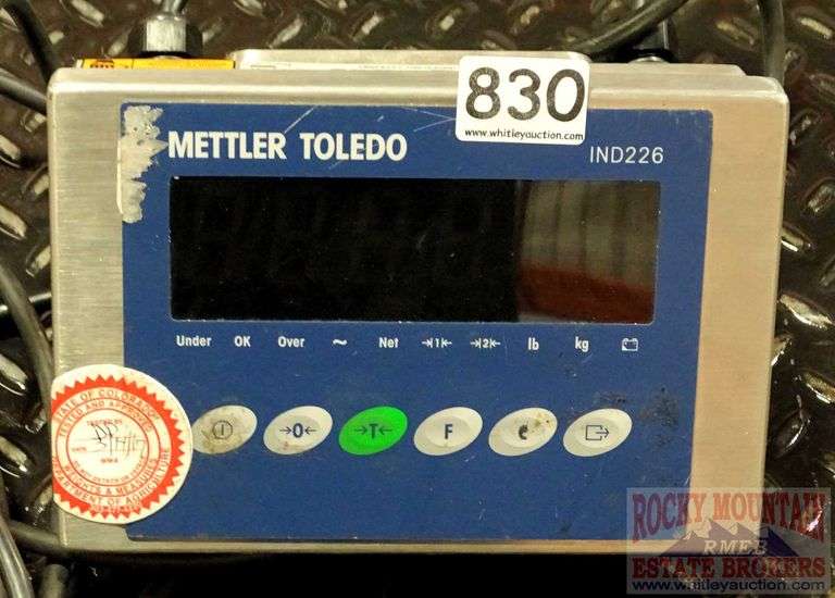 48"X48", 5000# floor scale with Mettler Toledo IND226 scale indicator ...