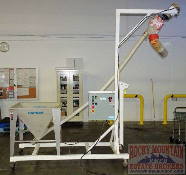 Hapman Industrial hopper & auger system with casters. - Rocky Mountain ...