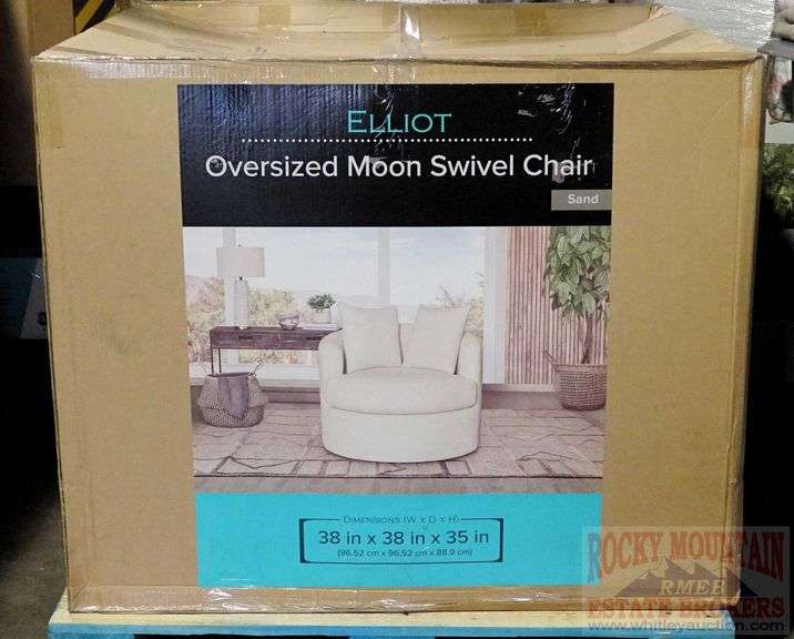 Elliot Oversized Moon Swivel Chair