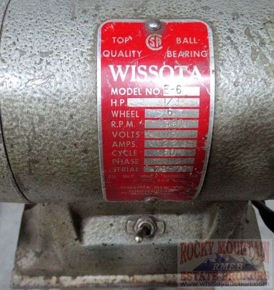 Wissota model E6 6" dual wheel grinder on heavy duty stand. - Rocky ...