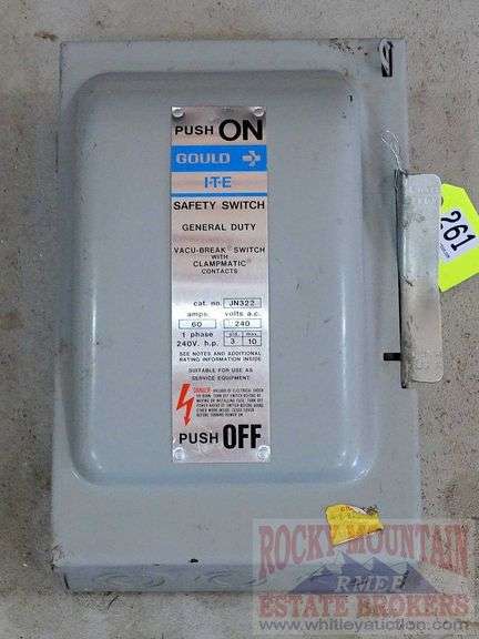 Gould Cat.# JN322 Vacu-Break safety switch with Clampmatic contacts ...