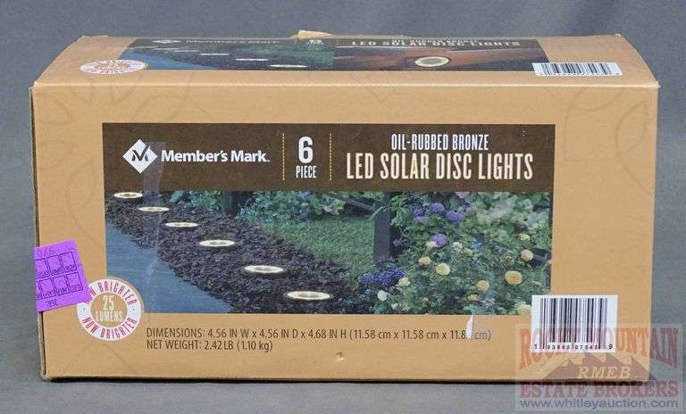 New Member's Mark 6 piece, 25 lumen LED solar disc lights. Easily ...