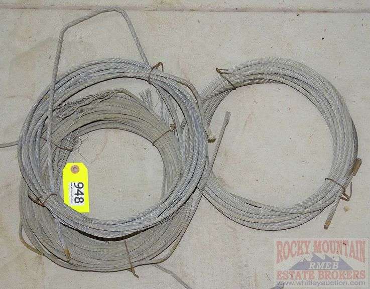 3 assorted rolls braided wire cable. - Rocky Mountain Estate Brokers Inc.