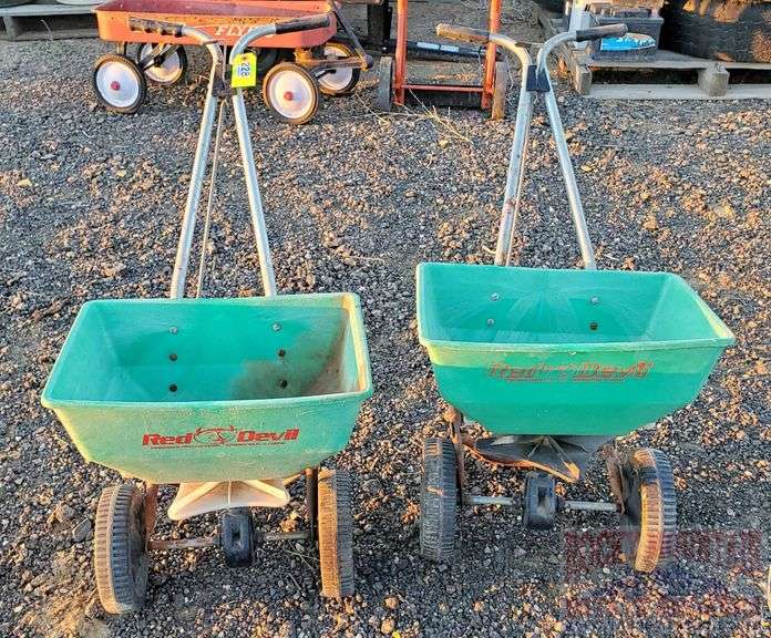 2 Red Devil broadcast spreaders. All for one money. - Rocky Mountain ...