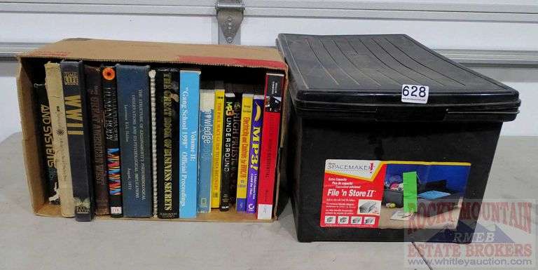 large plastic file box, encyclopedia books and more. All for one money ...