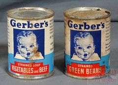 2 vintage Gerber baby food cans & Evenflo glass baby bottle. All for ...