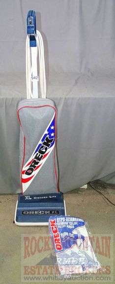 Oreck XL upright vacuum with extra vacuum bags. - Rocky Mountain Estate ...