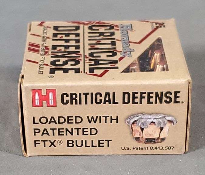 2 new boxes of 25 Hornady Critical Defense 9mm, 115 grain FTX ...