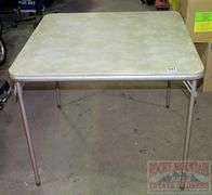 Vintage Samsonite folding card table, 28"X33"X33". - Rocky Mountain ...