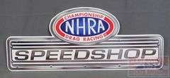Large heavy embossed tin "NHRA" drag racing sign. 10"X5". - Rocky ...