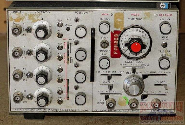 Hewlett Packard 1804A Four Channel Vertical Amplifier, 1821A Time Base ...